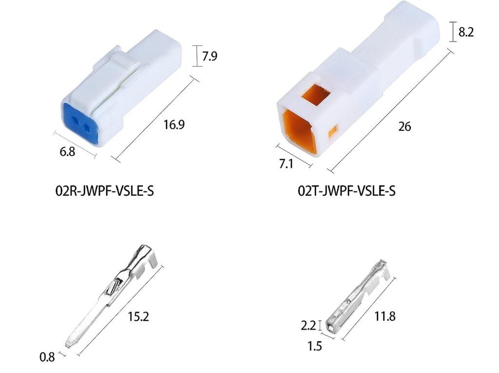 Conector automotriz impermeable 2 pines juego macho y hembra